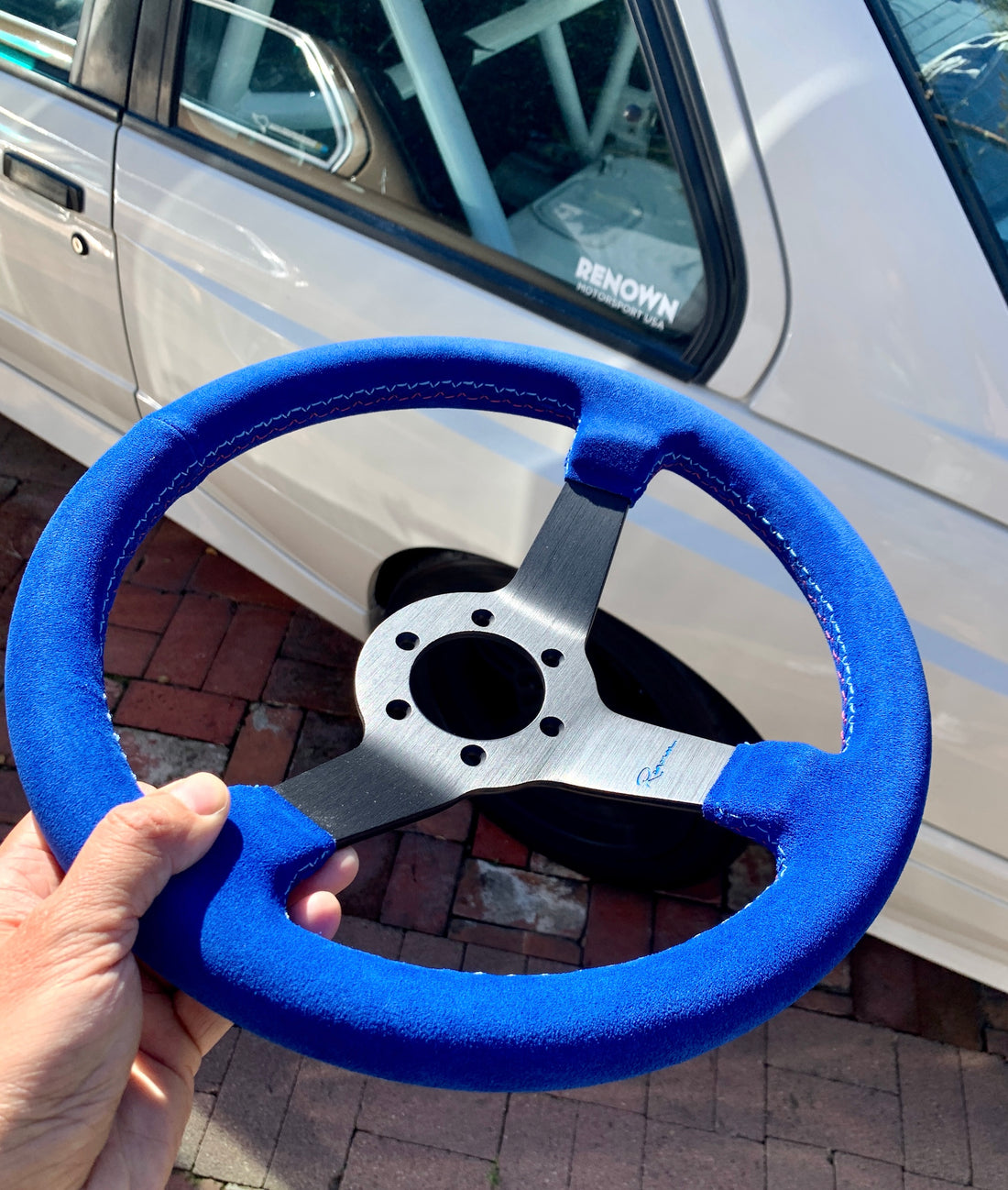 Renown Time Trial Cookie Monster Blue Suede Steering Wheel – Renown USA